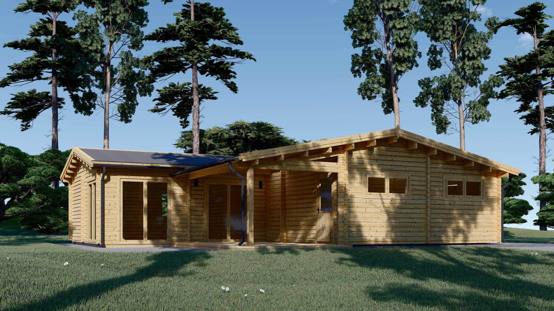 Dřevěná chata Berta 13m x 11m (66mm)